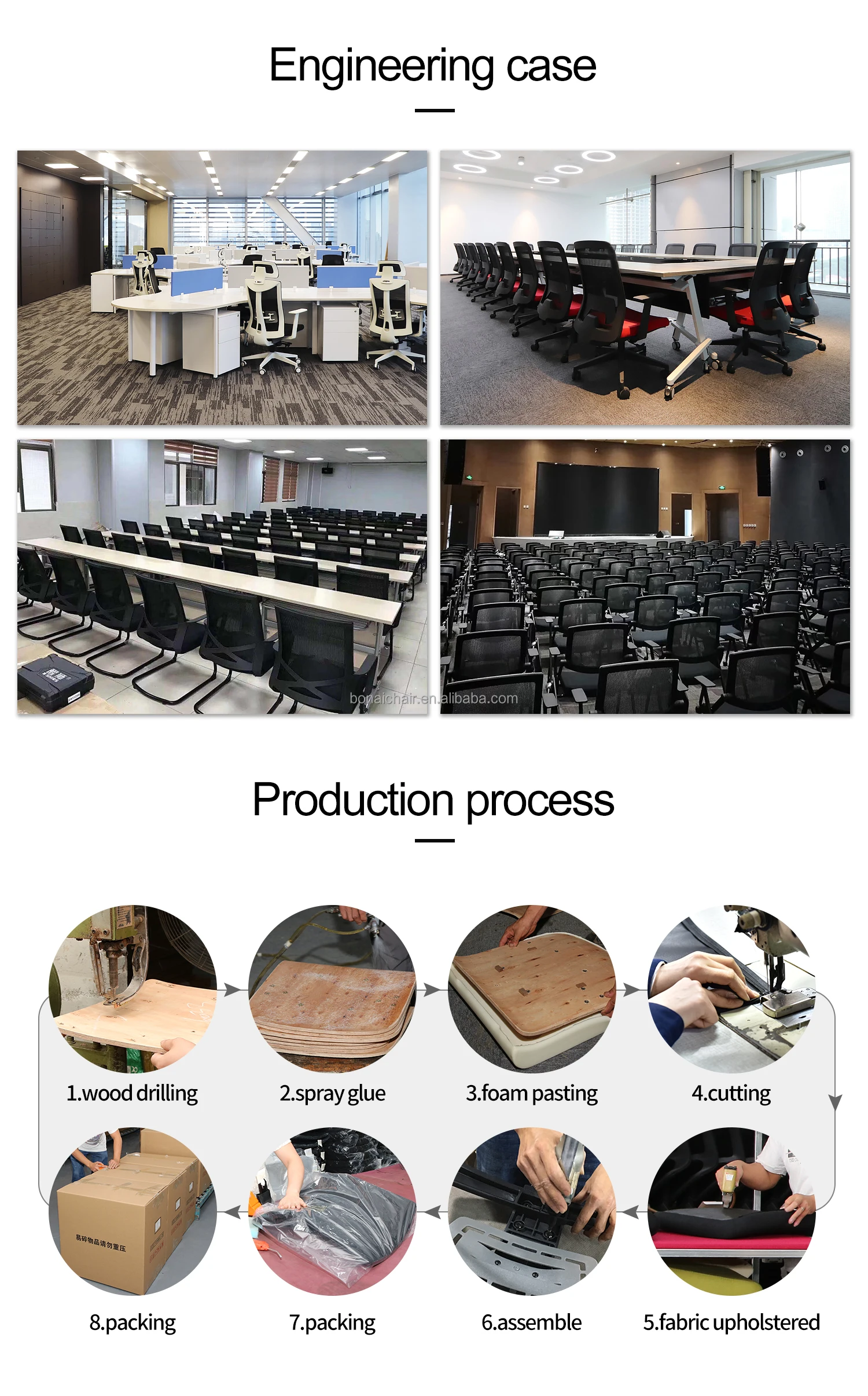 Wholesale Modern Swivel Gas Lift Office High Back Chairs