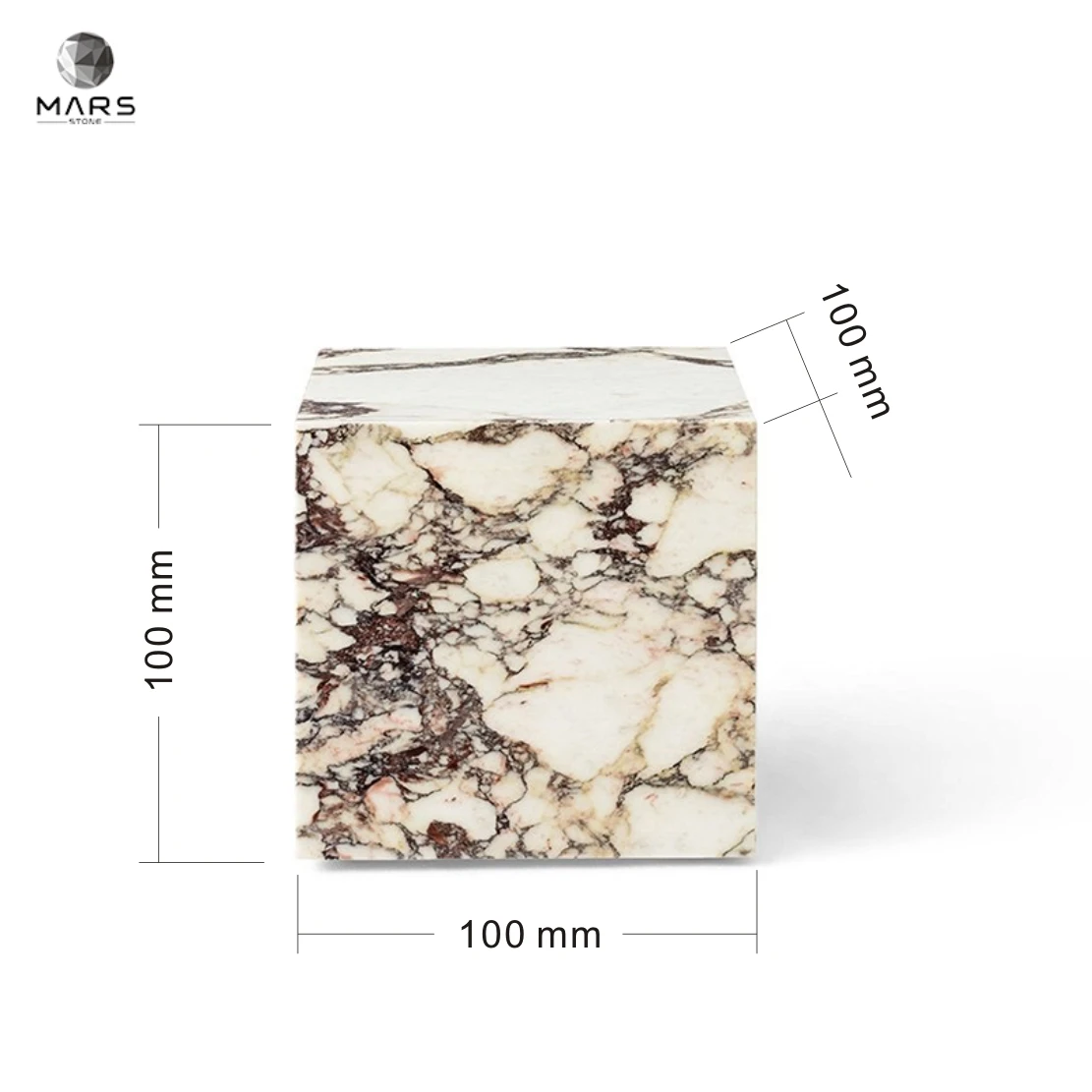 Customized Size Viola White Calacatta Modern Marble Home Decor Cube ...