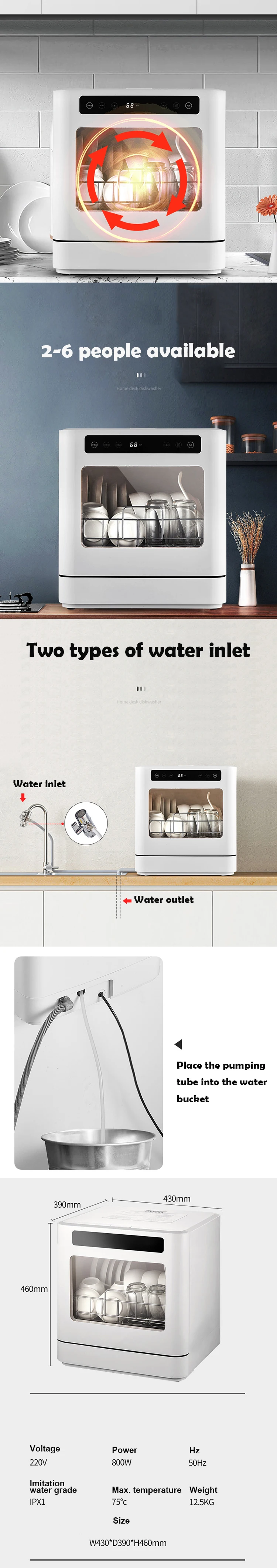 Table Top Automatic Mini Dishwasher Machine for Home Use| Alibaba.com