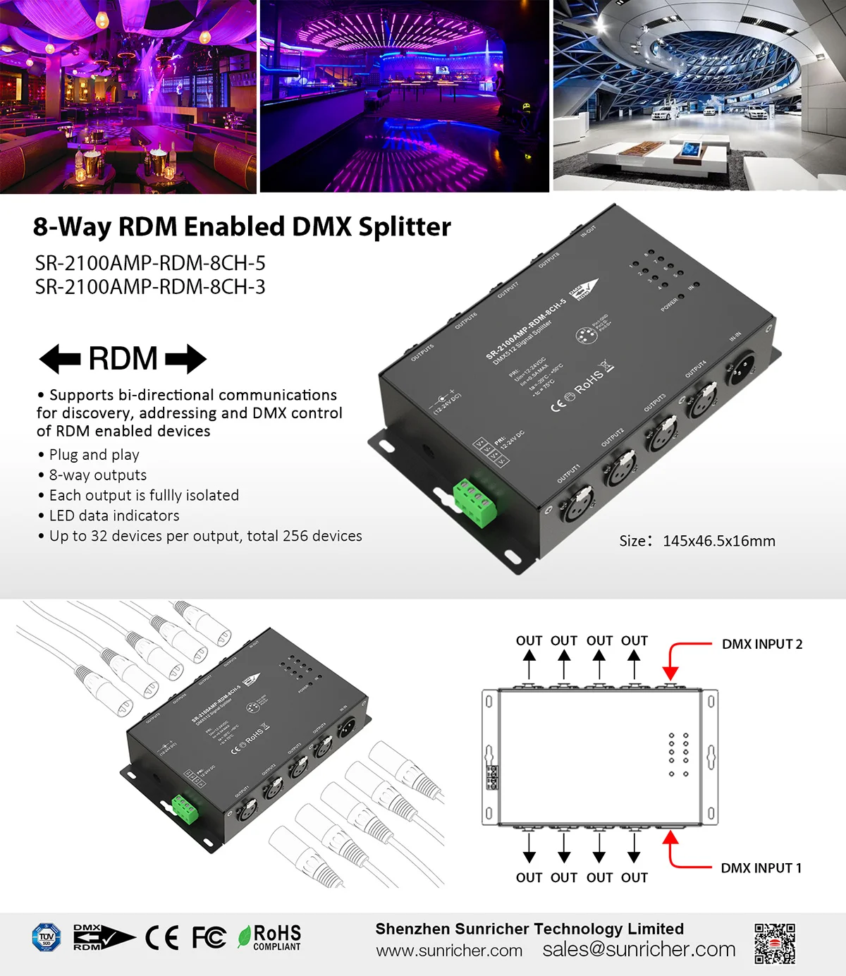 8-Way RDM Enabled DMX Splitter| Alibaba.com