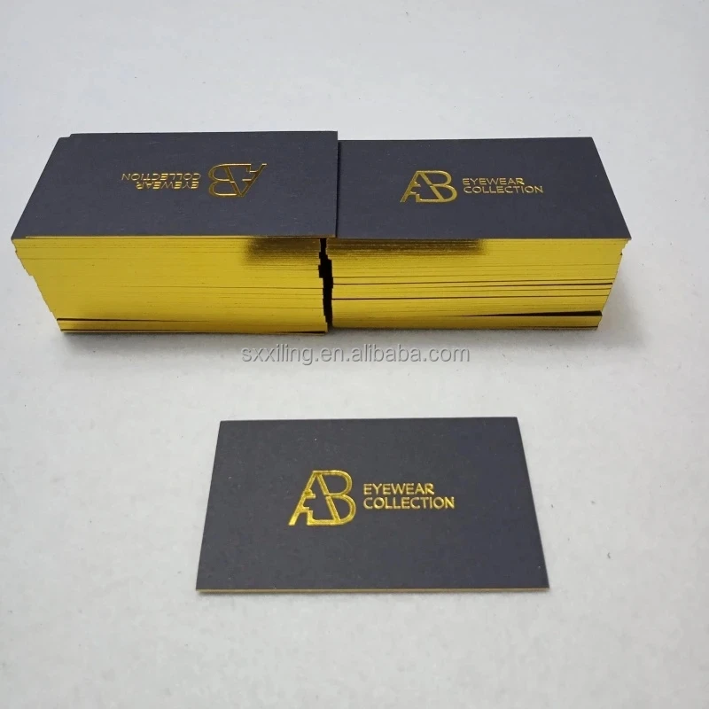 Custom Visiting Card Luxury Black Embossed Business Card Printing With ...