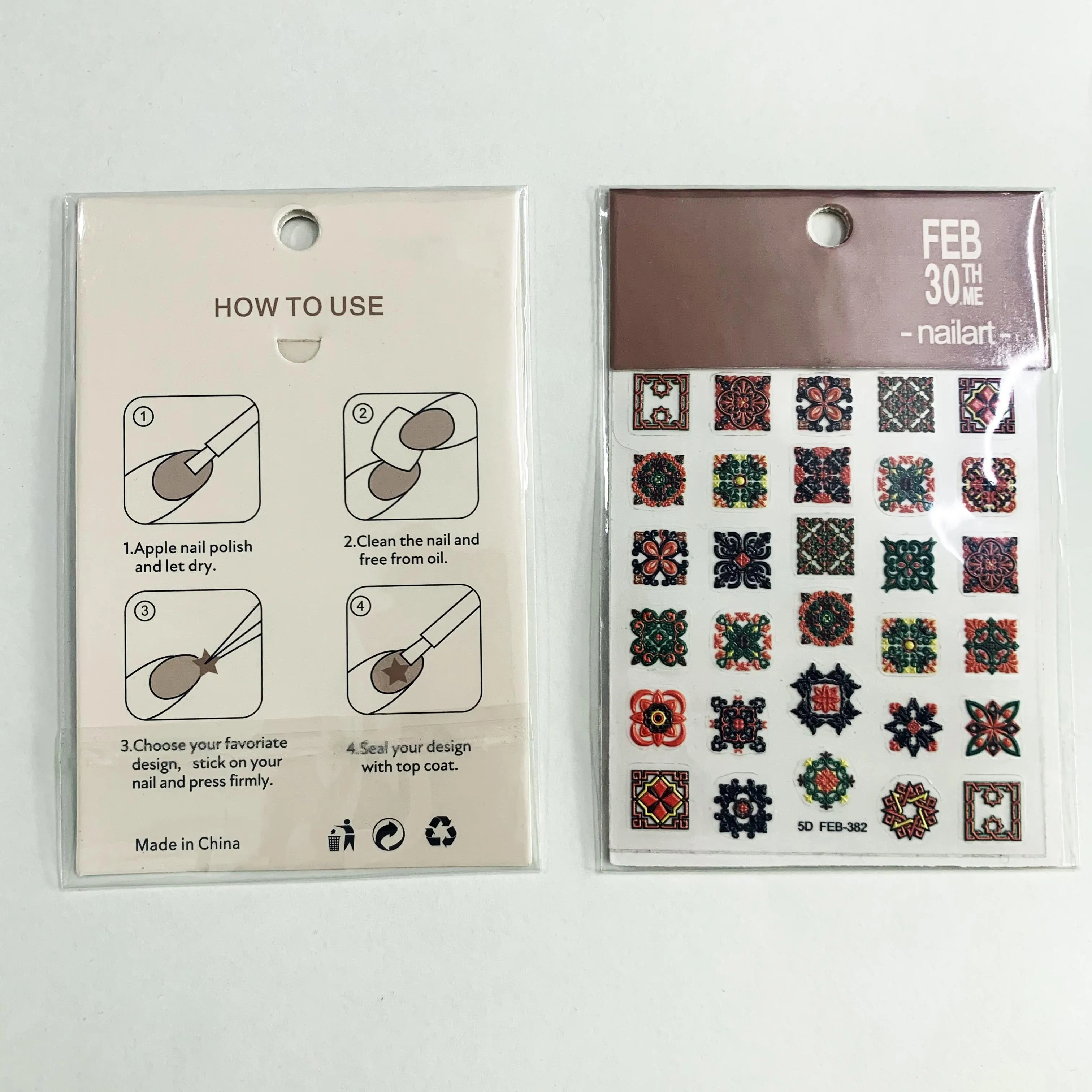 Butterfly 5d Nail Art Sticker Waterproof Glue Tape Nail Adhesive Tabs ...