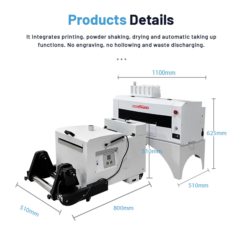 Fast Shipping A3 DTF Printer with Powder Shaking Machine