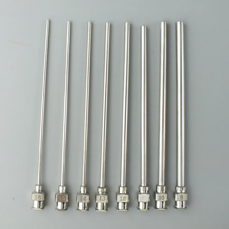 8-34G Dispenser Syringe Needle - Flat Mouth Stainless Steel