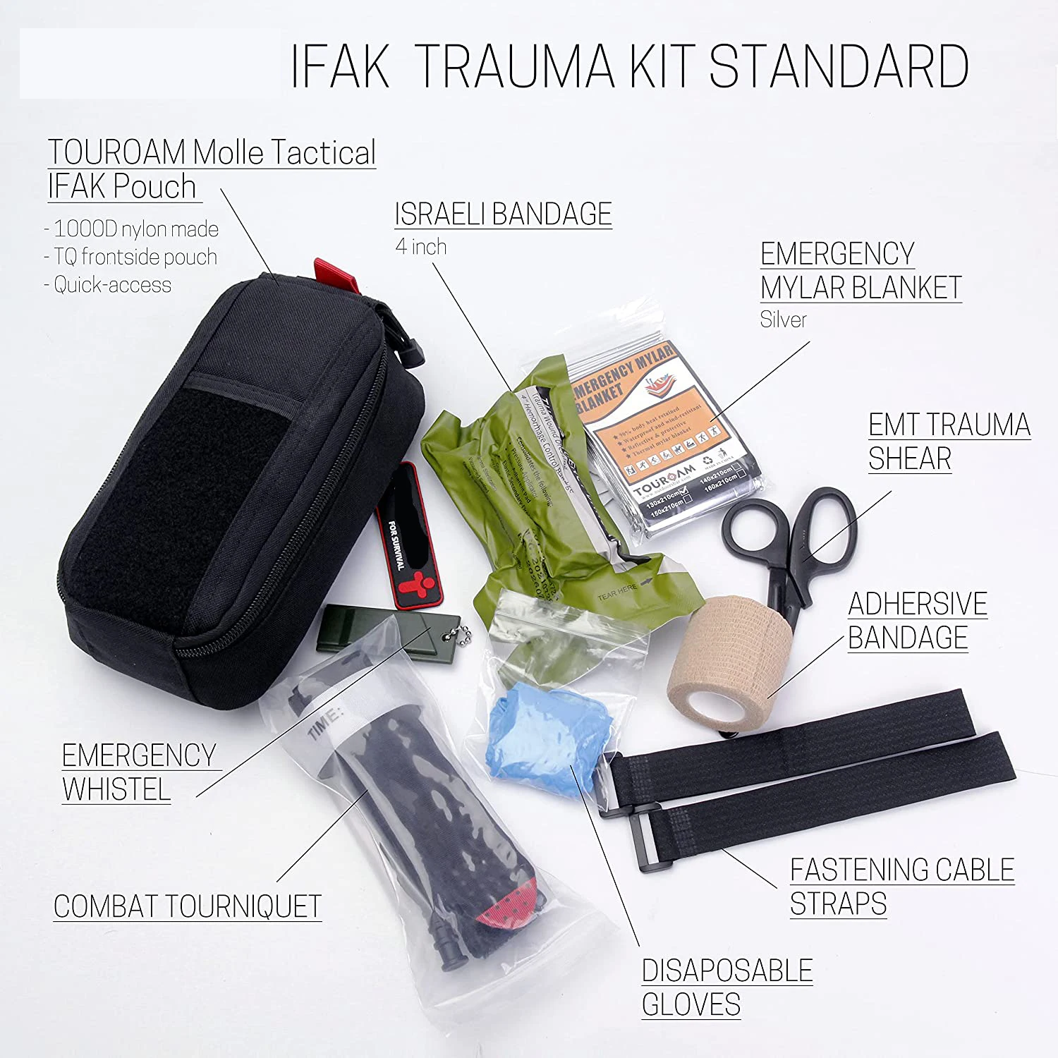 Trauma Ifak Pouch - Tactical First Aid Kit for Emergencies