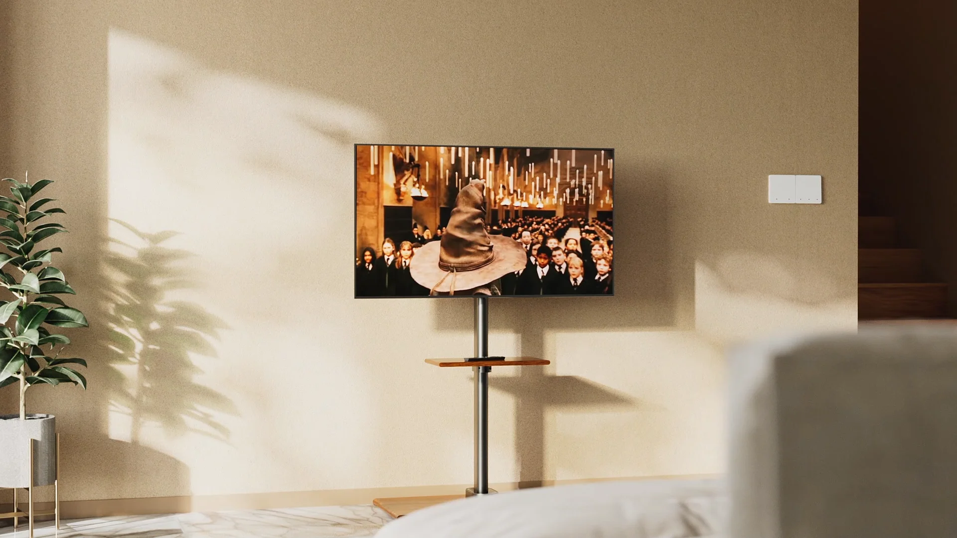 Universal Tilt Height Adjustable Floor Tv Stand Base With Mount For 23 ...