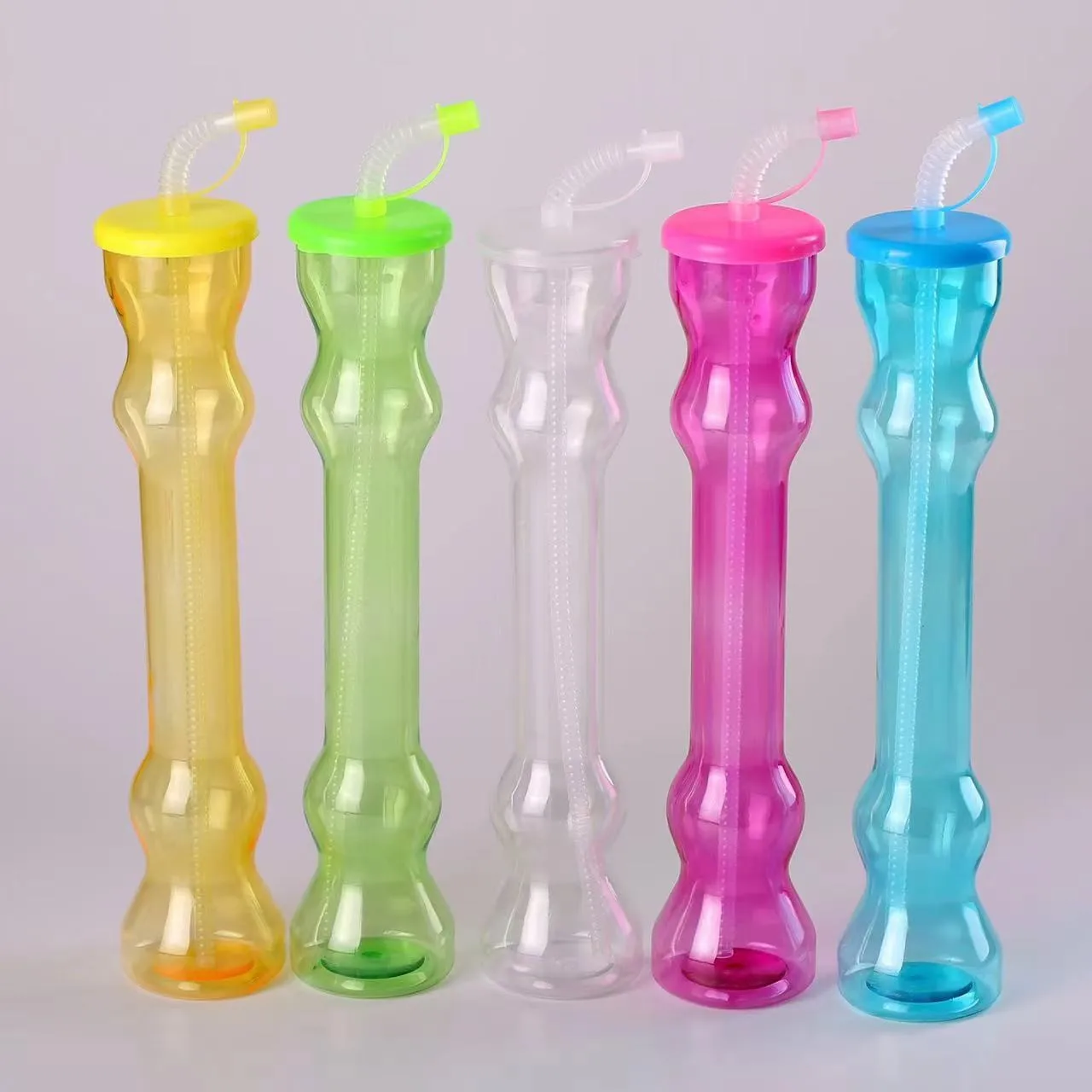 Party Yard Drinking Cup - Durable Plastic Cups with Straw