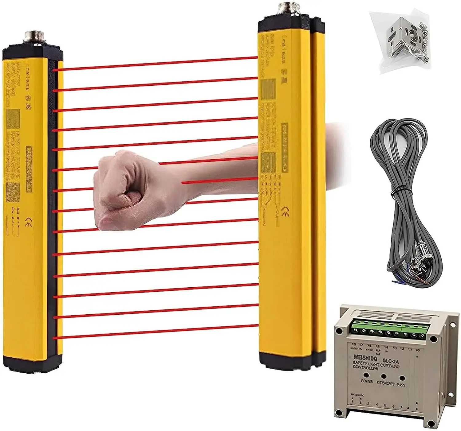 Safety Light Curtain Barrier Sensor Machine Guarding Hand Protection ...