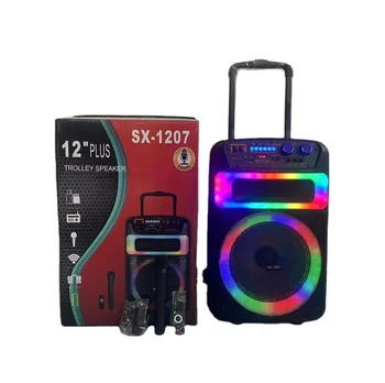 Party Speaker Subwoofer 12 Inch Trolley With Microphone Karaoke ...