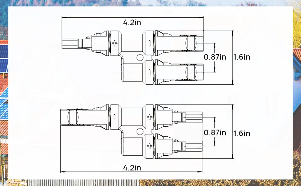 Electrical Pv Photovoltaic Connector One In Three Out Pv Wire T Branch ...