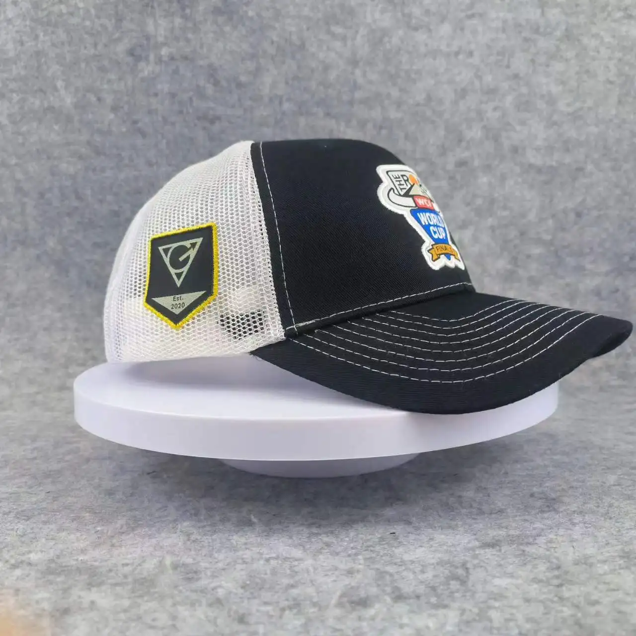 Oem Custom Design Your Own Logo Sports Cap Cotton 5 Panel Mesh Hat Men ...