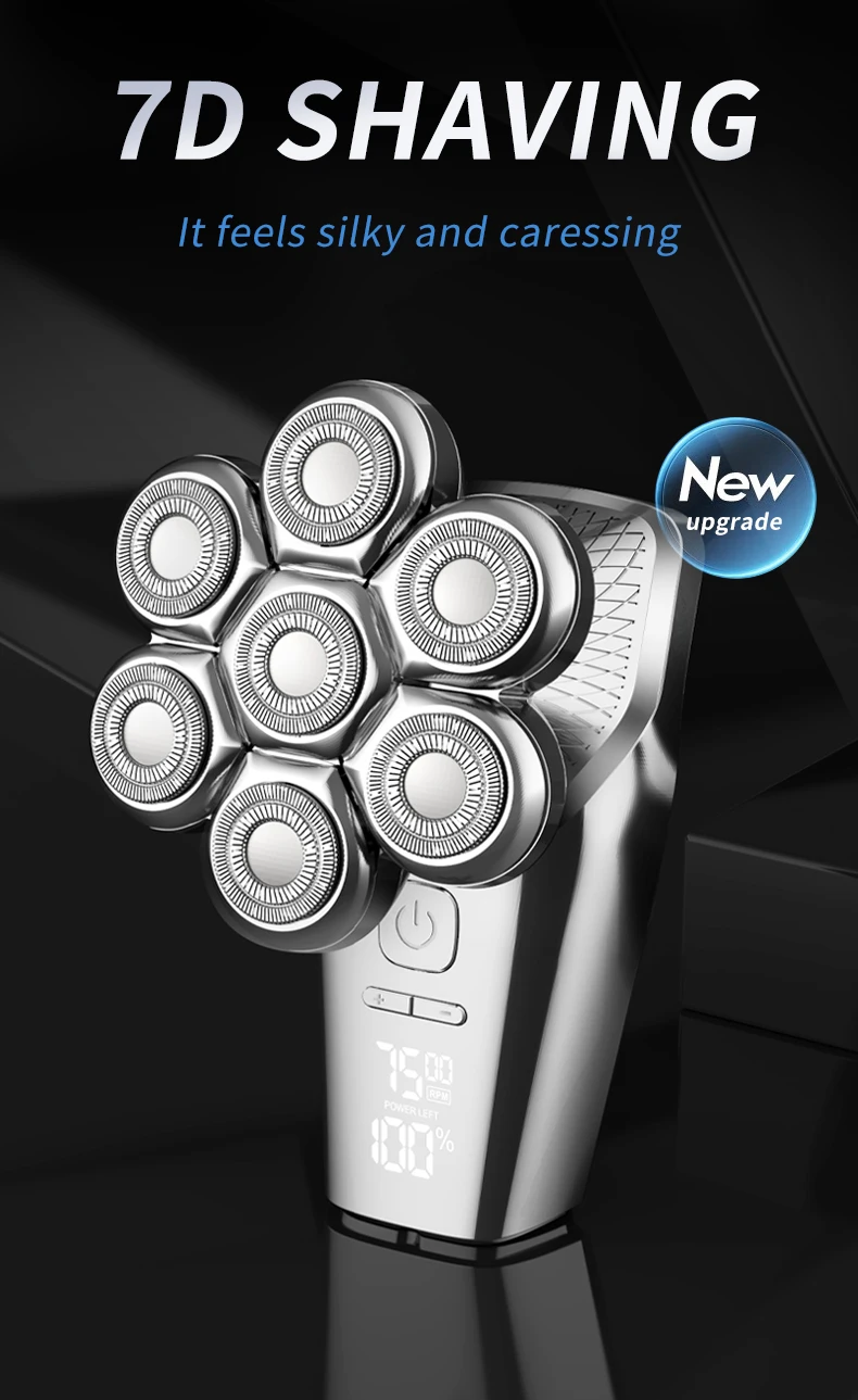 Ms-686 Electric Shaver 7 Head Razor Electric Beard Knife Bald Machine ...