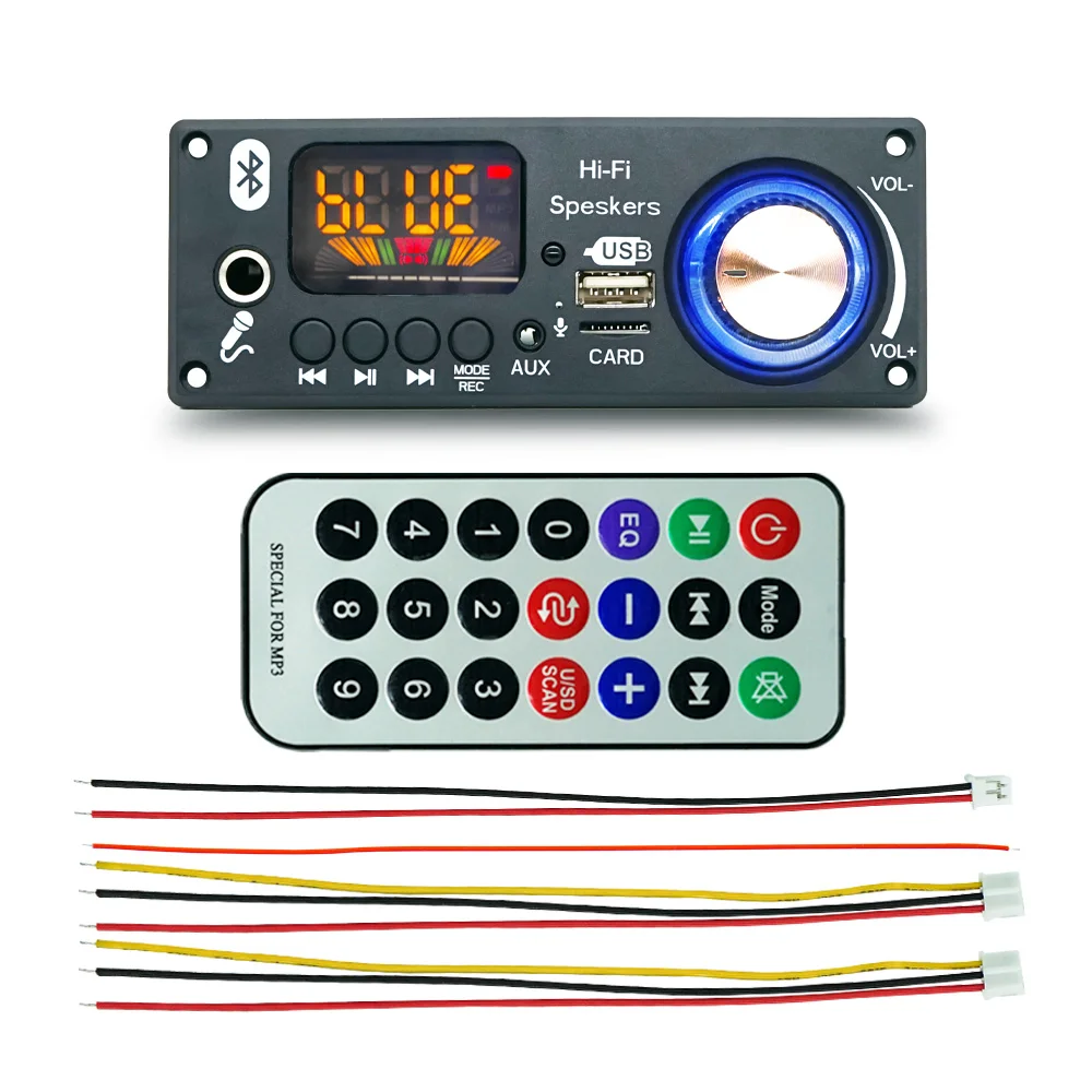 12V Bluetooth Speaker Module with MP3 Player, Microphone, Recording ...