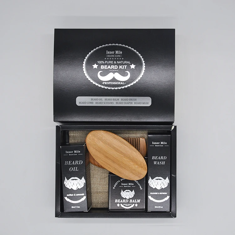 Private Label Mens Beard Grooming Kit Beard Growth Kit With Beard Oil