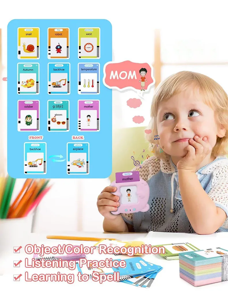 224 Words Educational Flash Cards - Interactive Learning