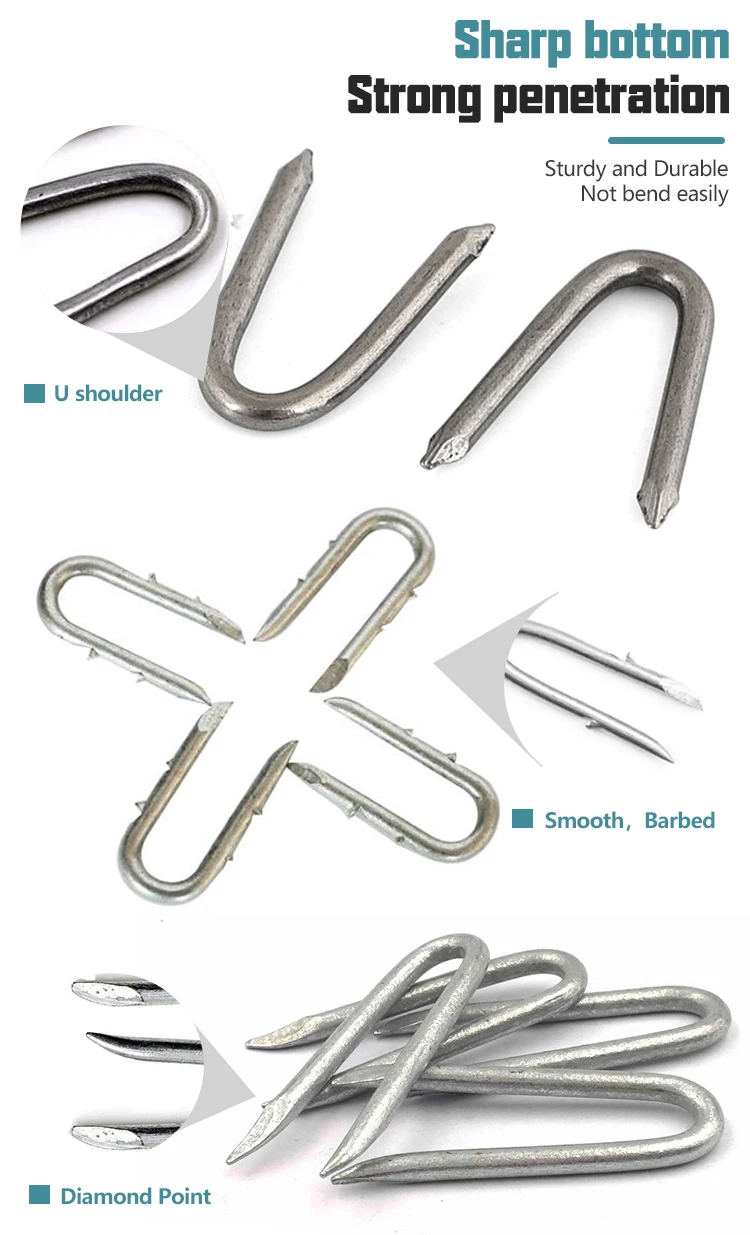 Galvanized U Type Fence Nail| Alibaba.com