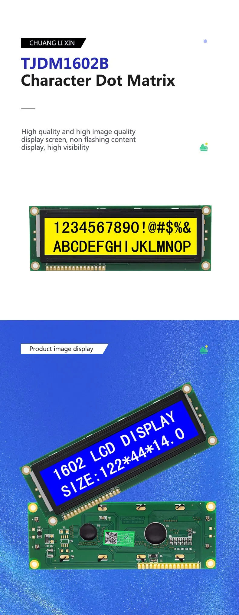 16x2 big character dot matrix lcd display screen module| Alibaba.com
