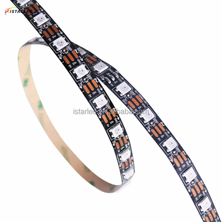 Addressable 5v Rgb 60led 60pixels 60led/m Ws2812b Sk6812 Programmable ...
