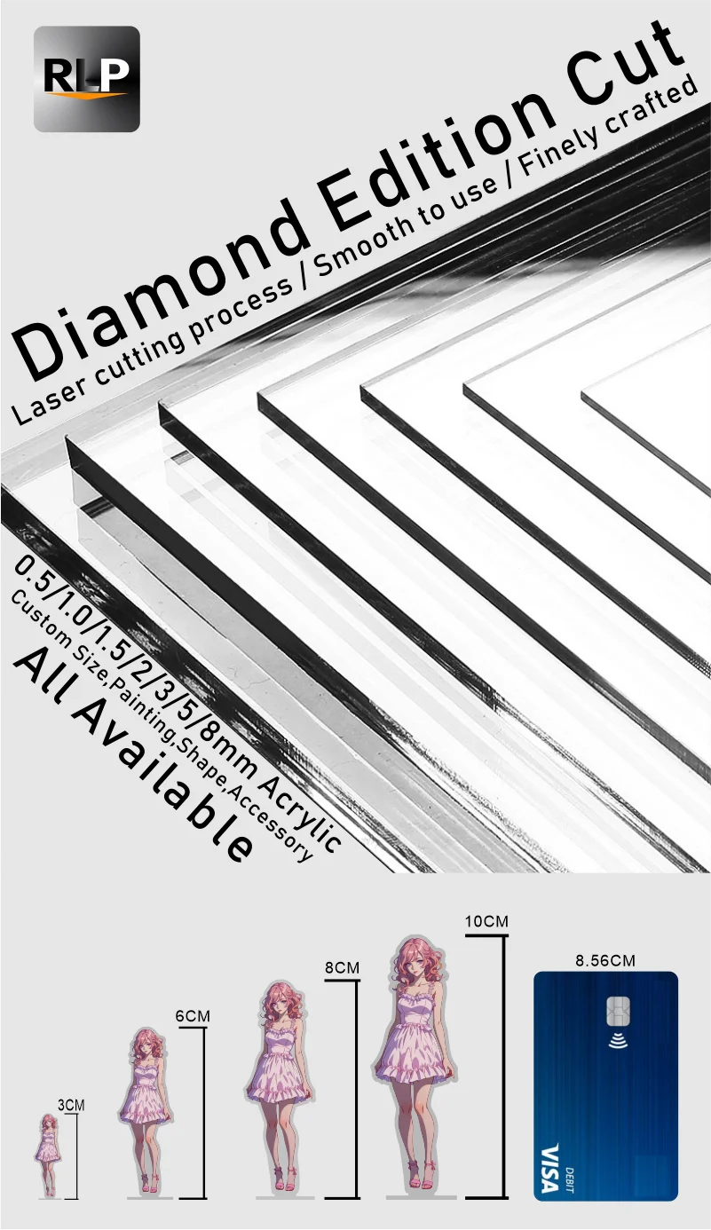 Acrylic Standee Transparent Acrylic Anime Standee Plastic Crafts Table ...