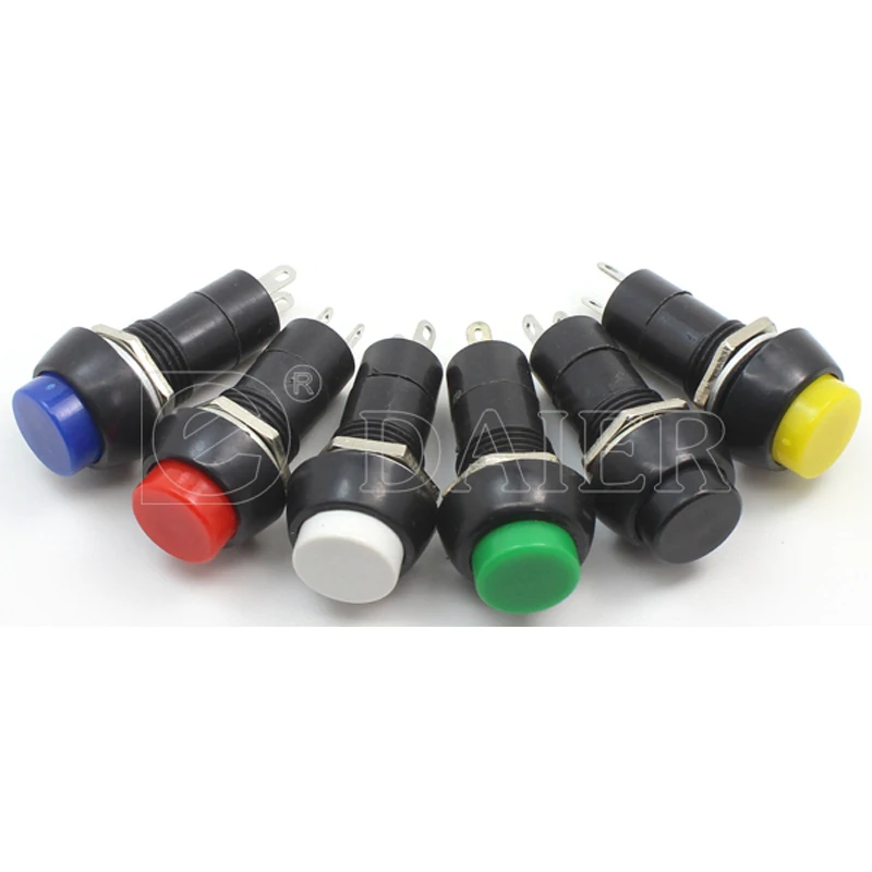 12mm 2 Pin Latching Push Button Switch Abs Plastic 3a 250vac Spst ...