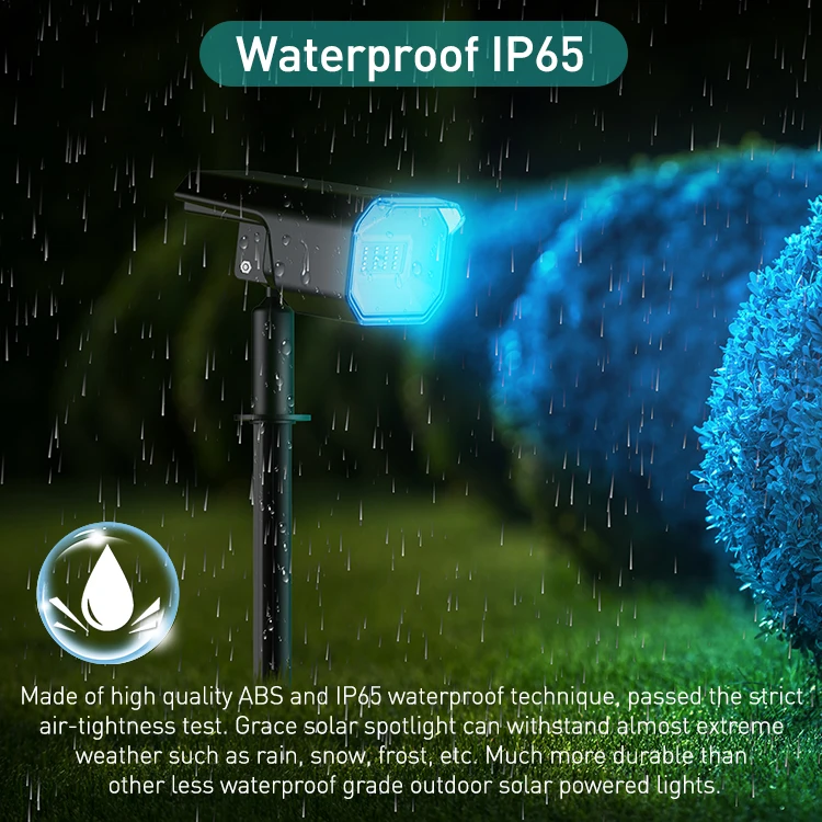 2023 Hotsale Smart Led Solar Landscape Spotlight Rgb Warm White Outdoor ...