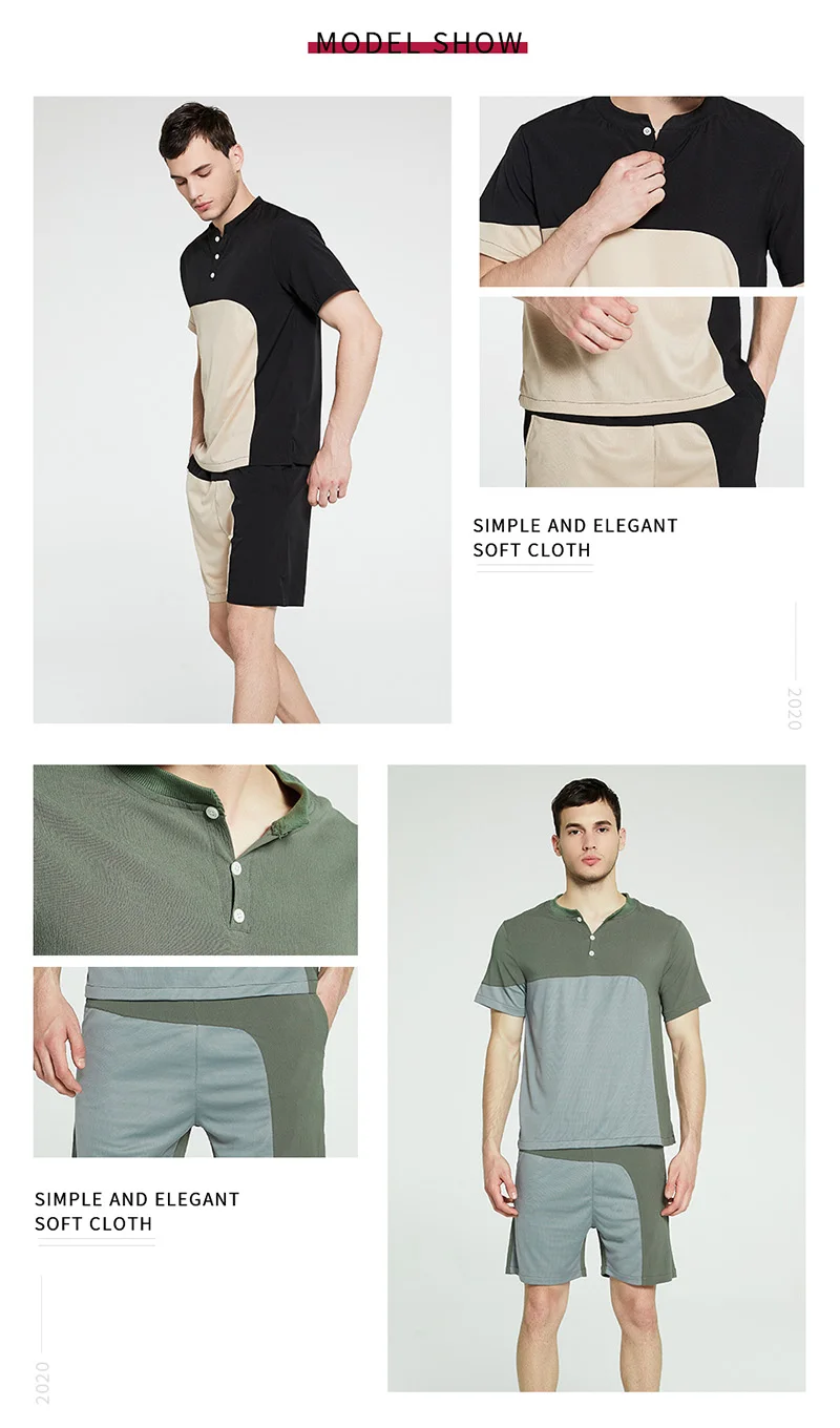 Summer Men Shorts Set Street Casual 2 Piece T Shirt Men's Sets - Buy ...