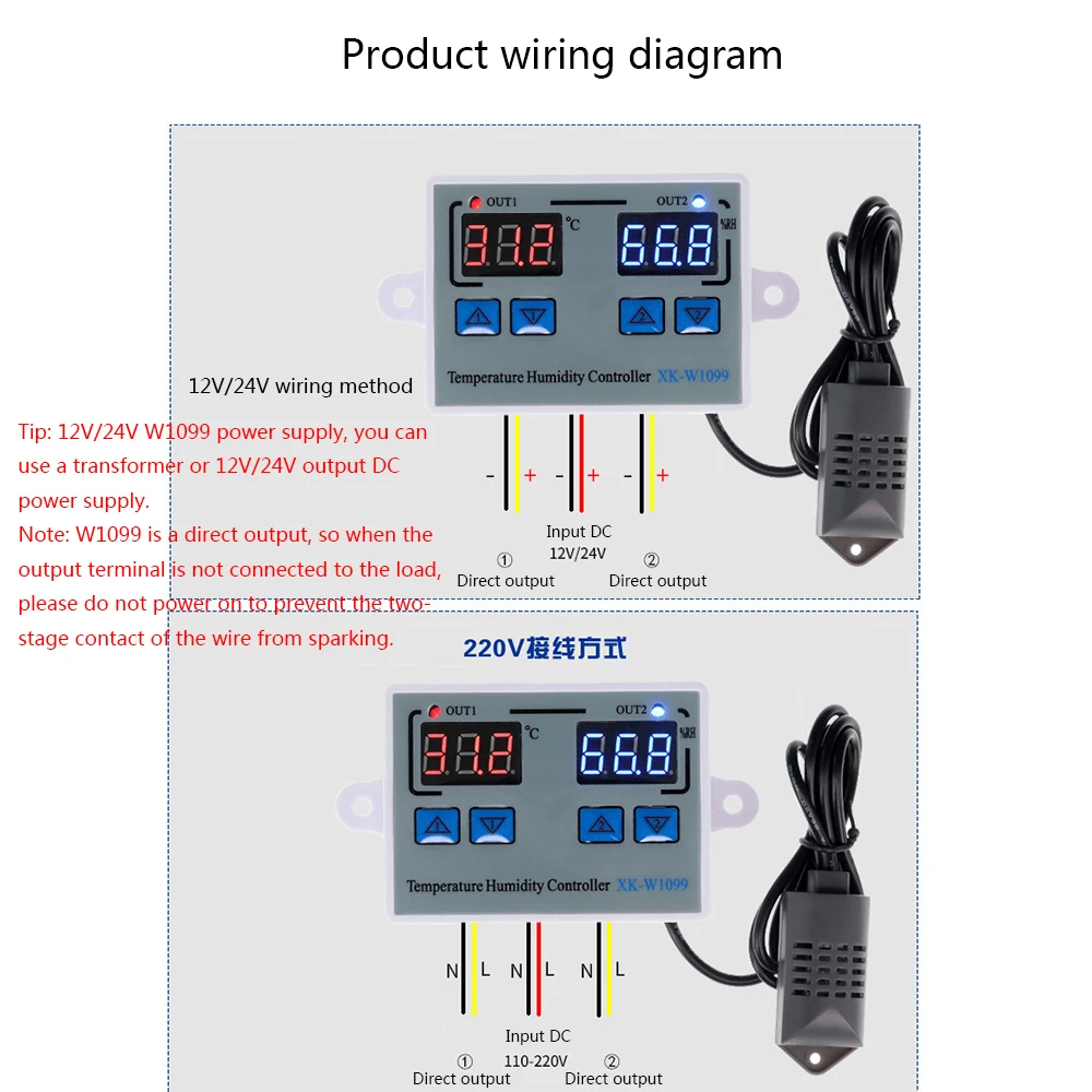 Digital Temperature Humidity Controller Egg Incubator Thermostat ...