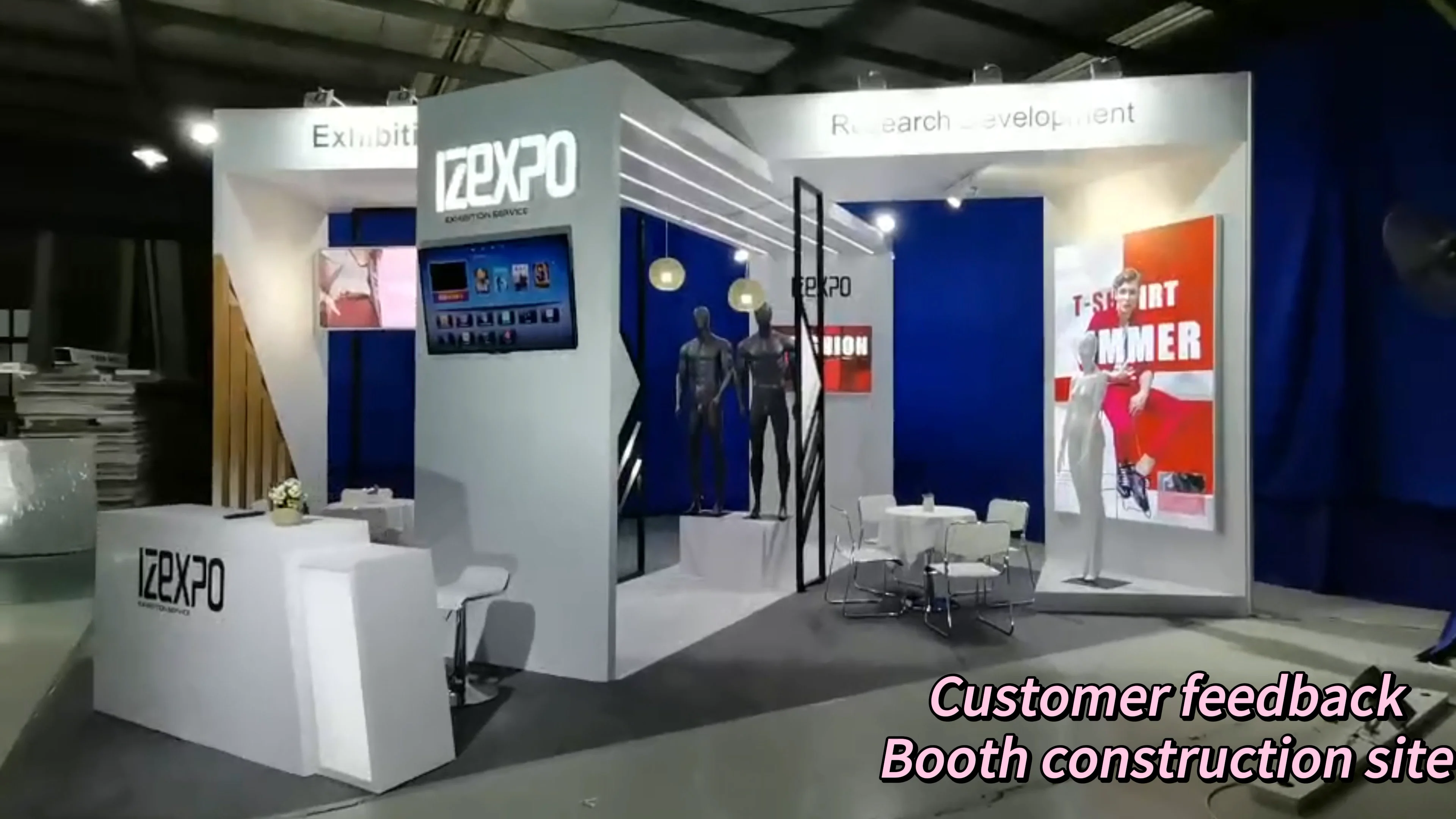 Izexpo Quick Setup Trade Show Display Case Booth Free Custom Wooden ...