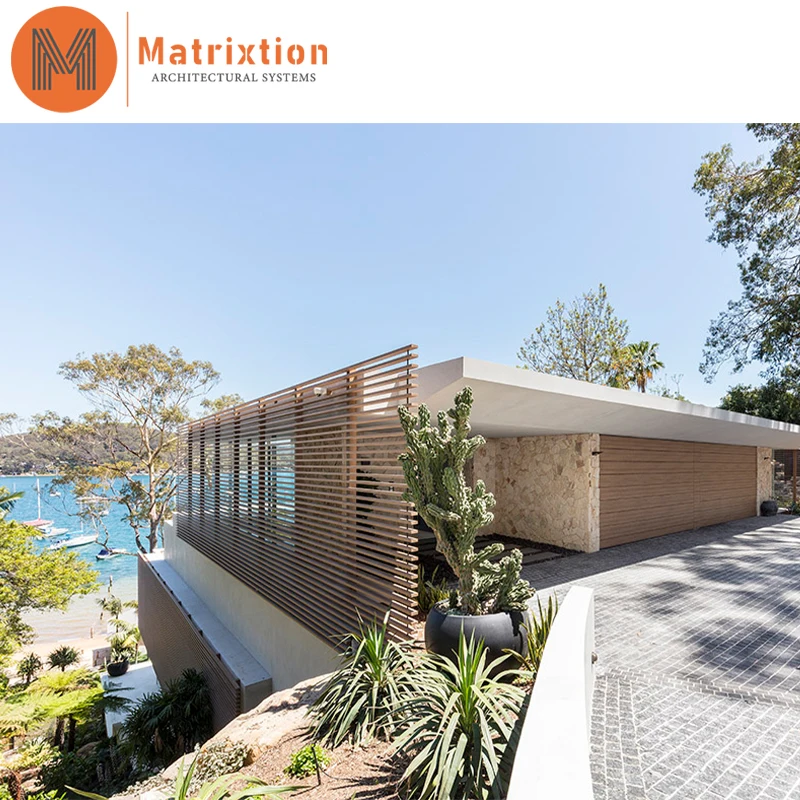 Timber Look Horizontal Batten Aluminum System for Modern Building Facades