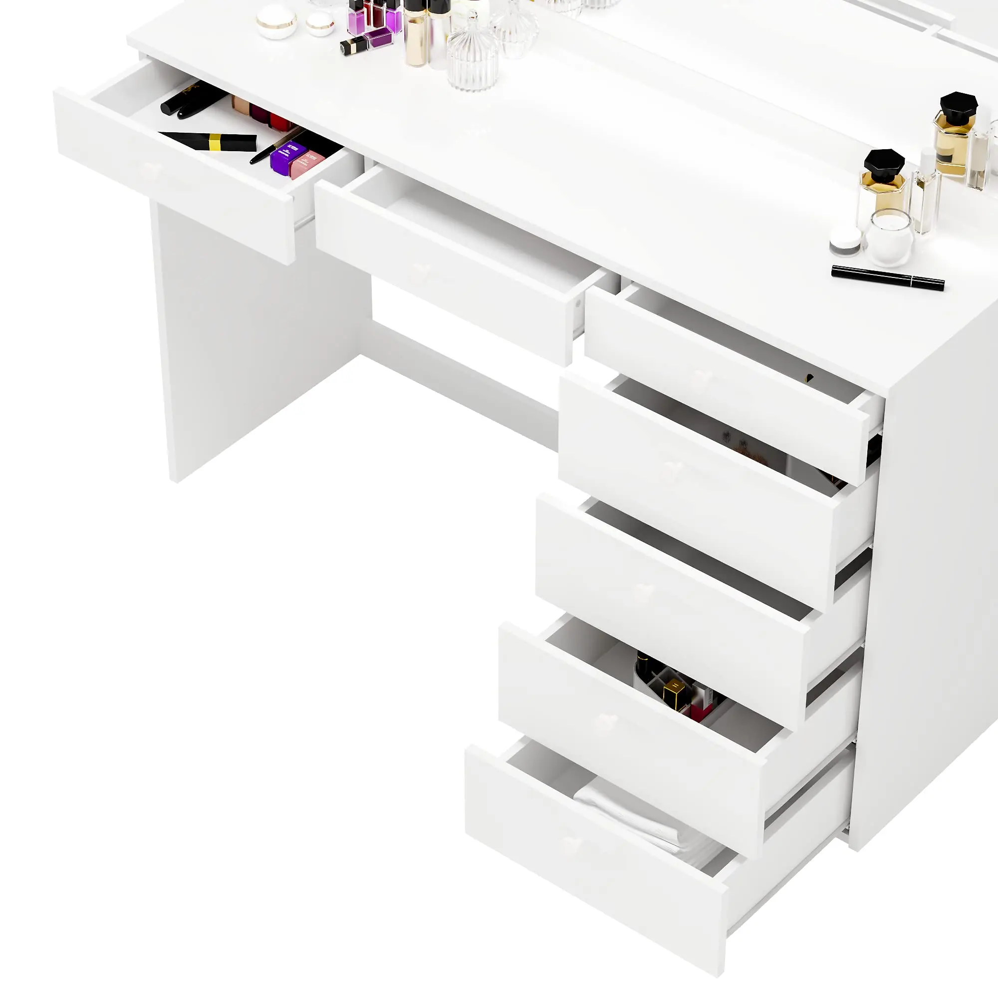 Penteadeira Coiffeuse Avec Led Makeup Desk Bedroom Dresser Vanity ...