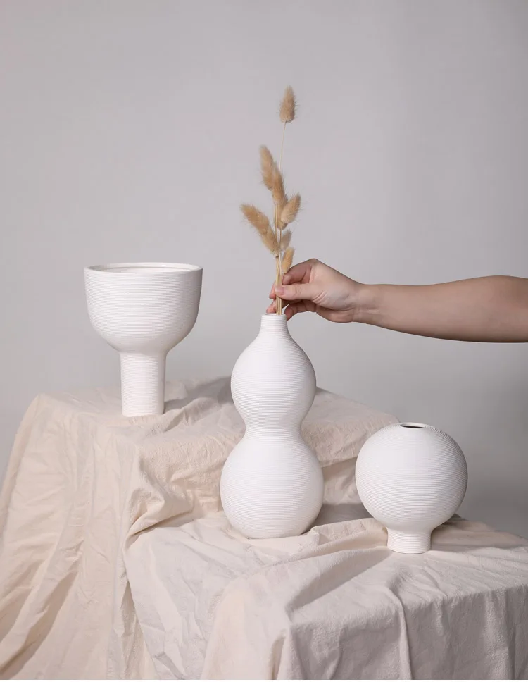 Nordic Minimalism Modern Home Decoration Vase Matt Color Living Room ...