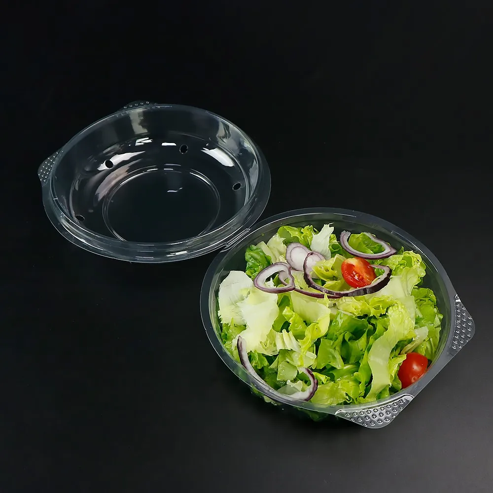 Custom Takeaway Transparent Clamshell Plastic Fruit Salads Bowl,Clear ...