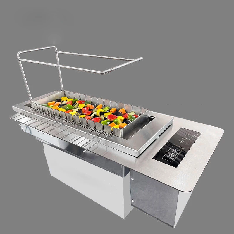 Commercial Restaurant Automatic flip skewers BBQ grill Indoor ...