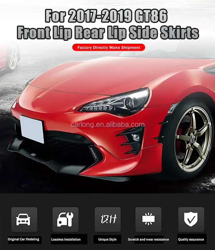 Car Body Kits for Toyota GT86 2017-2019 to TR Style Whole Set Bodykit ...