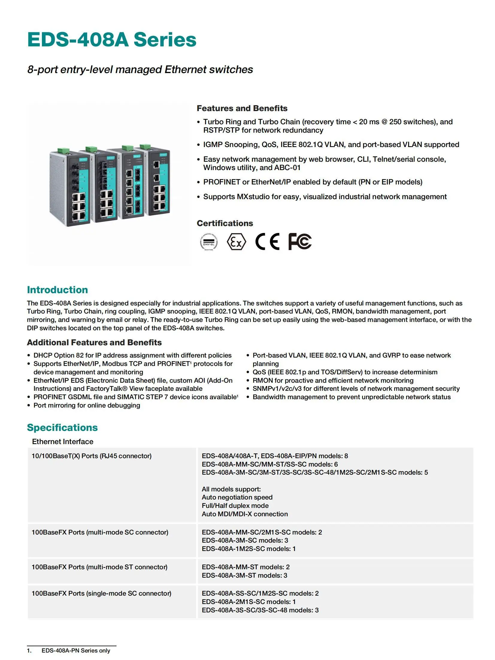 MOXA EDS-408A-SS-SC-T Industrial Ethernet Switch - Reliable Performance