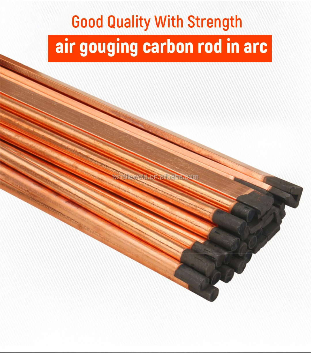 China Good Price Arc Air Gouging Rods Copper Coated Carbon Electrode ...