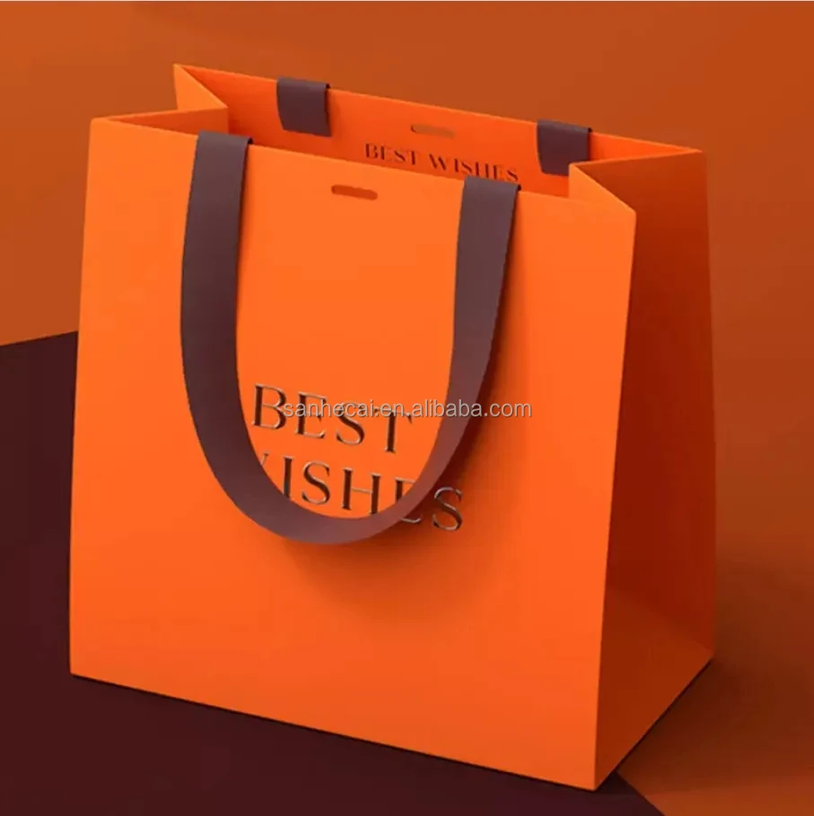 Customize Luxury Paper Bags With Ribbon Handles For Gift Shopping Bags ...