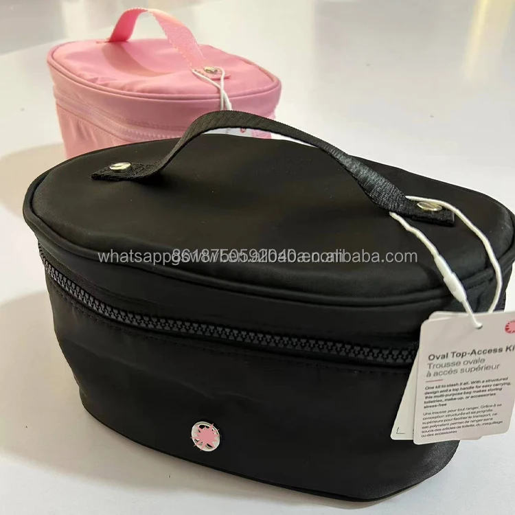 Lulu Logo New 2024 Makeup Bag Women's Storage Bag Oval Top Access Kit 3 ...