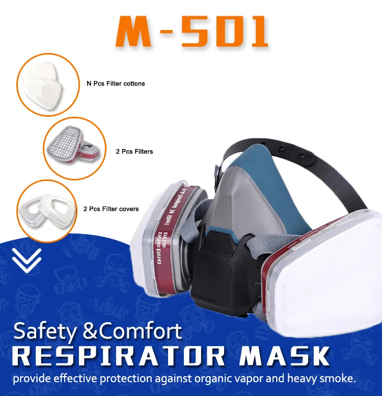 Elastomeric Reusable Respiratory Facemask with ABEK Cartridge