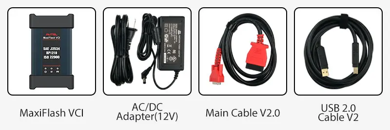 Autel Maxiflash Vci Kit Car Obd2 Scanner For All Cars J2534 Vehicle ...