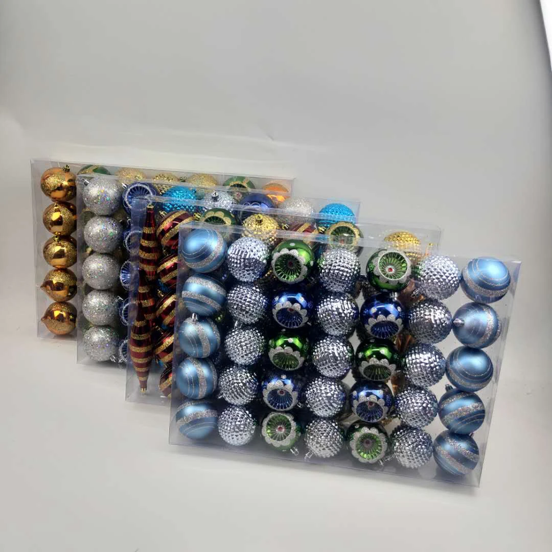 100 PCS Assorted Christmas Ornaments - Shatterproof & Stylish