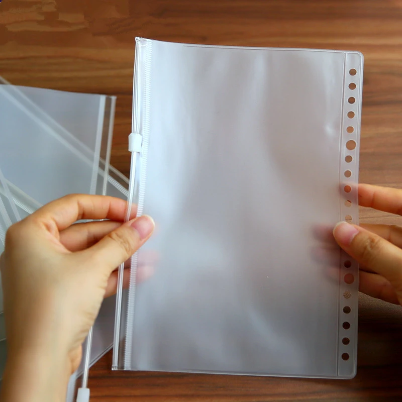 Transparent PVC Zipper Envelopes for Budget Binder Organization