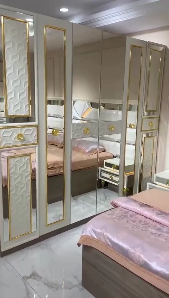 Customized Hotel Apartment Bedroom Hotel Furniture Soft Mdf Bedroom Set ...