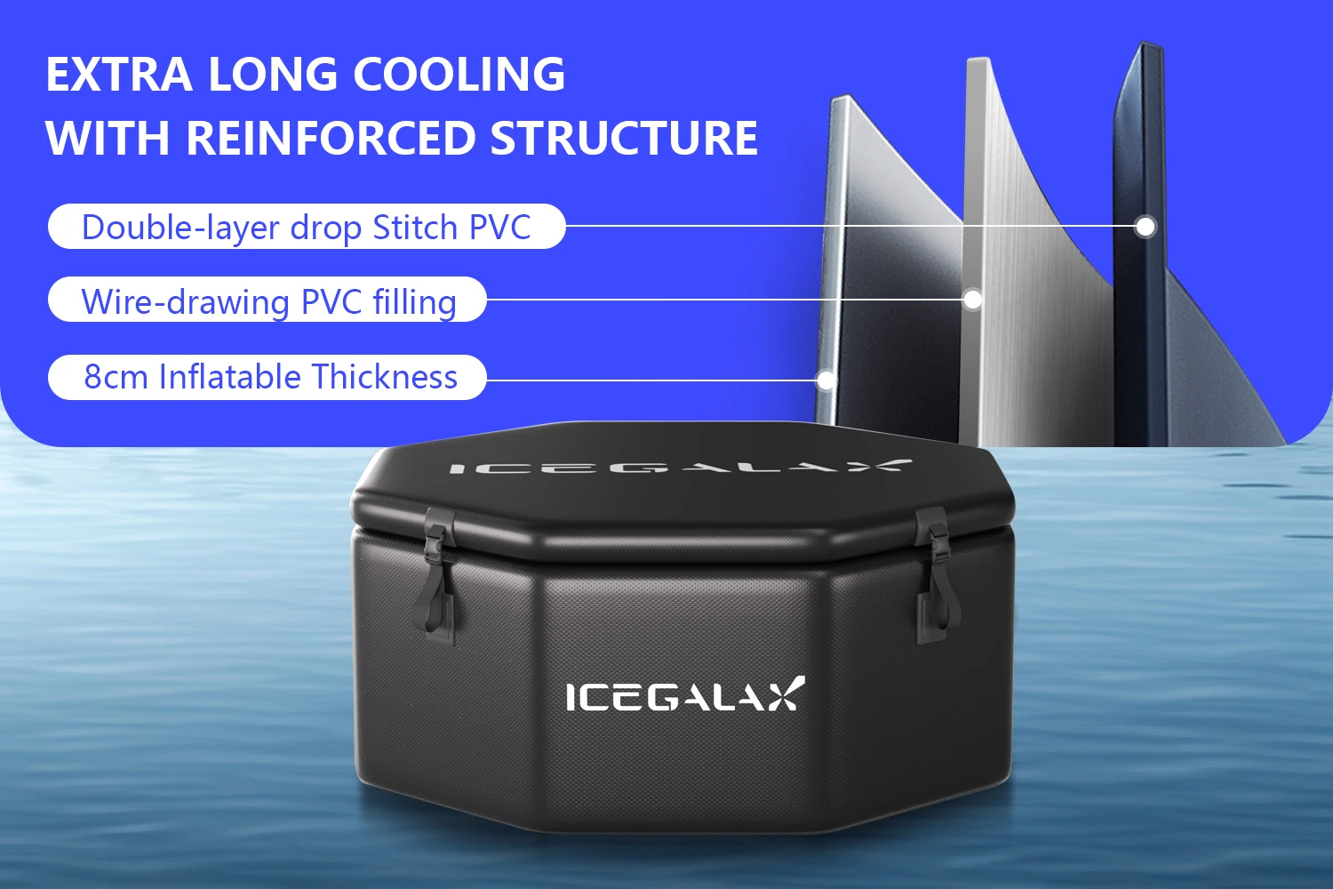 Icegalax Inflatable Ice Bath - Ultimate Cold Plunge Tub