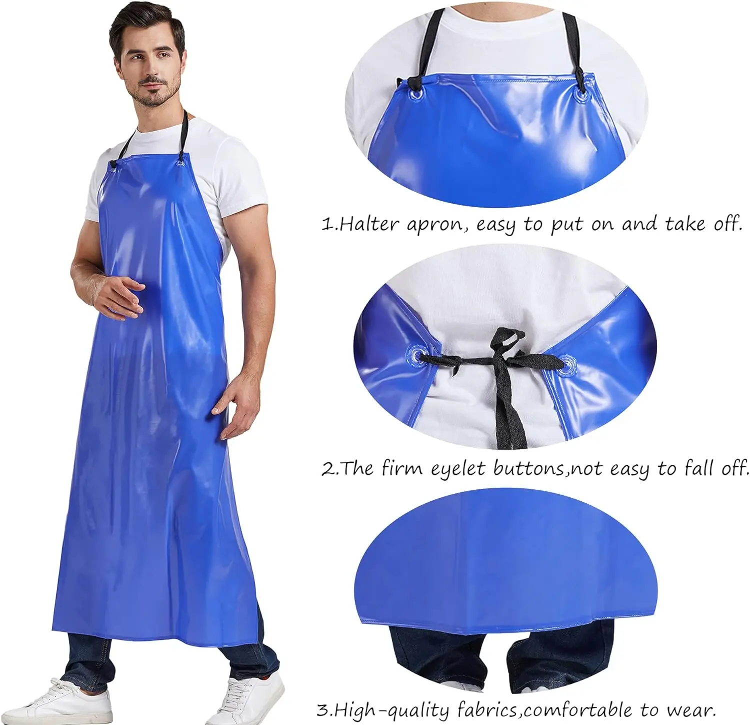 Waterproof Chemical Resistant Vinyl Apron PVC Aprons for Dog Grooming ...