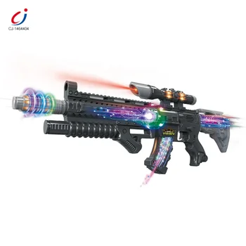 Acousto Optic Plastic Toy Guns Battery Operated Motorized Electric Toy ...