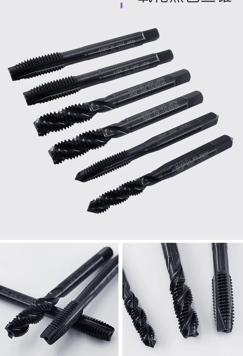 DIN High Finish Taps Thread HSS-PM Machine Spiral Taps Fully Ground M3 ...