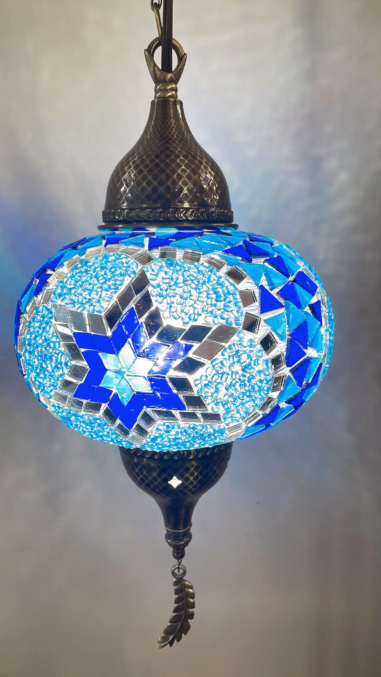 Turkish Mosaic Swag Plug In Ceiling Light Pendant Light Fixture 14.6 ...