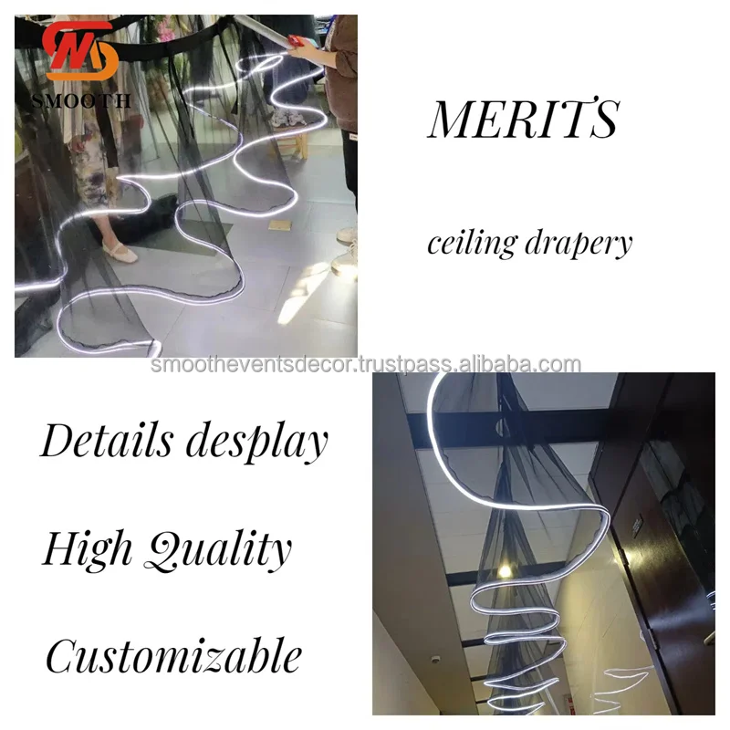 SMOOTH String Curtain Veil Light Strip Decor for Weddings