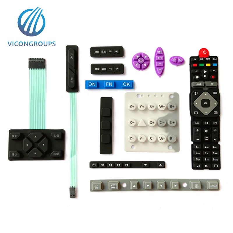 Transparent Round Silicone Rubber Push Button for Toy Applications ...